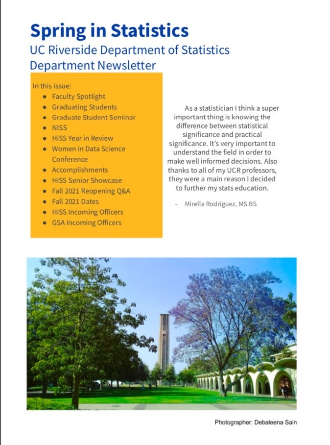 Newsletter | Department of Statistics